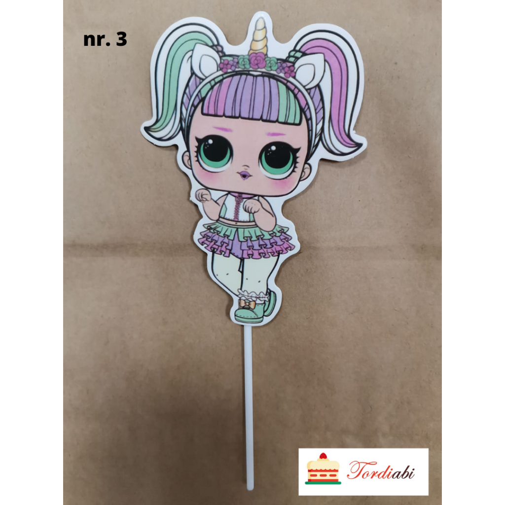 Tordi/ koogi topper, L.O.L. nr. 3 - Tordiabi