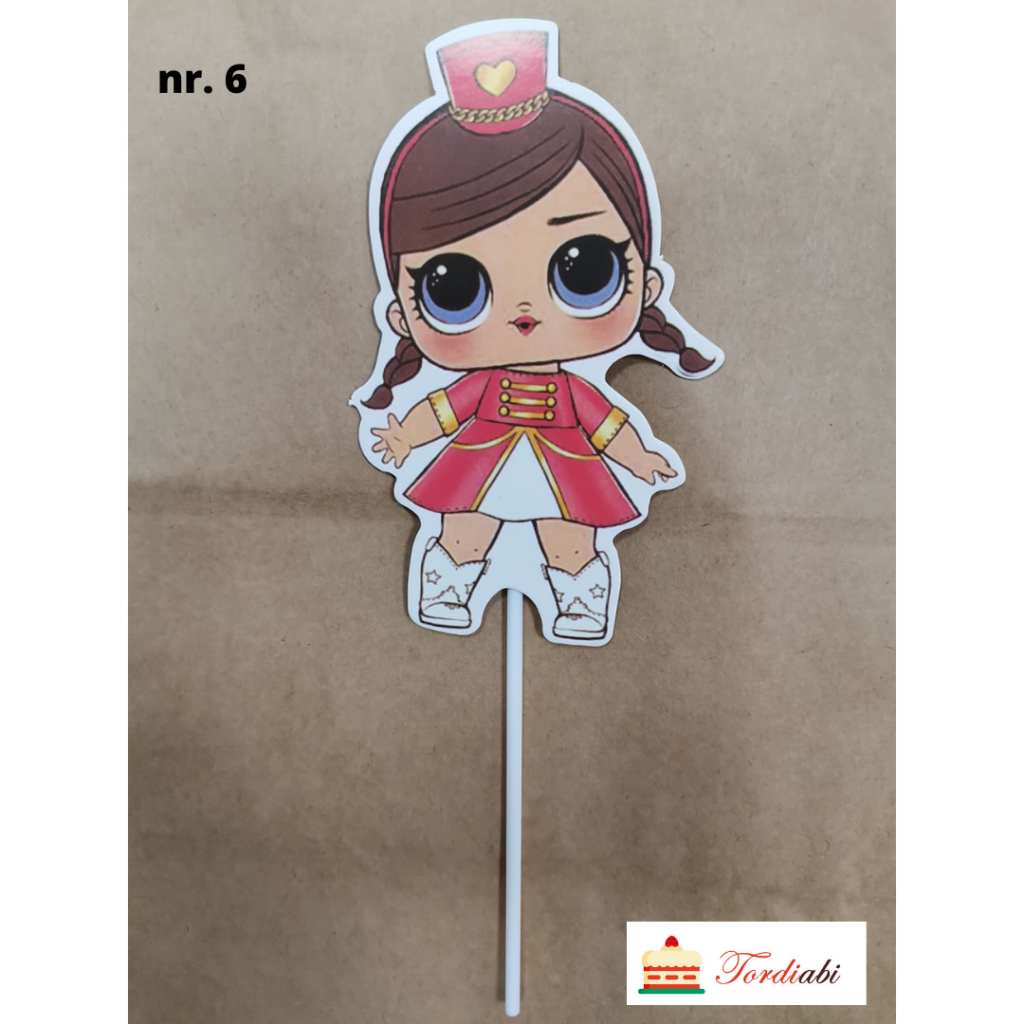 Tordi/ koogi topper, L.O.L. nr. 6 - Tordiabi