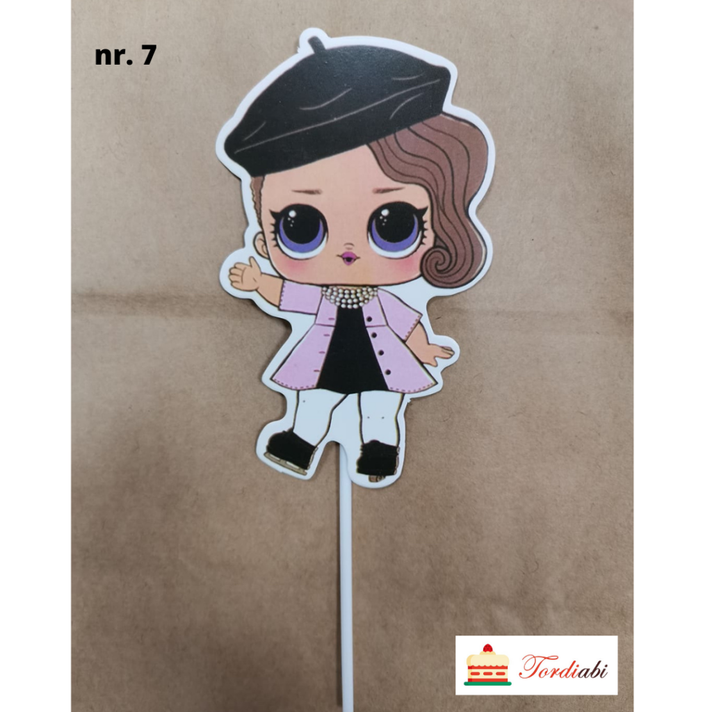 Tordi/ koogi topper, L.O.L. nr. 7 - Tordiabi