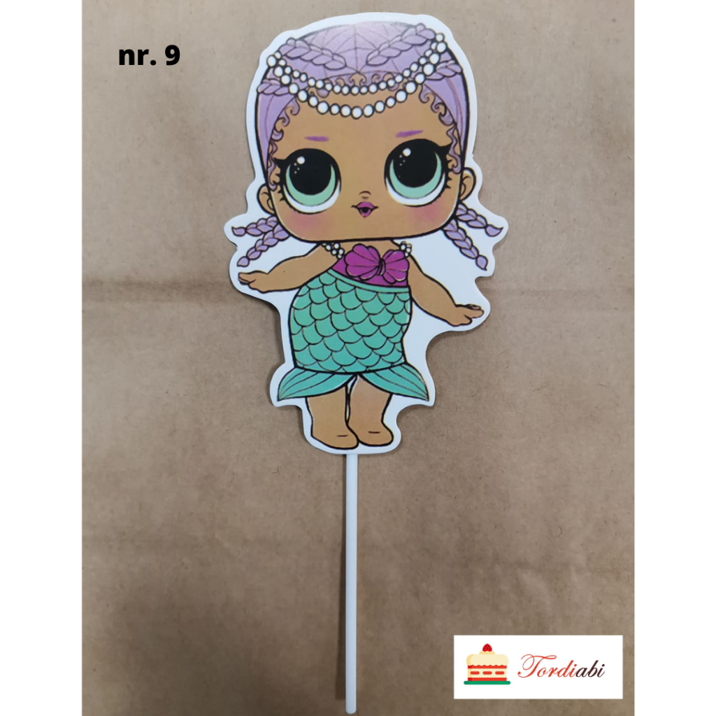 Tordi/ koogi topper, L.O.L. nr. 9 - Tordiabi
