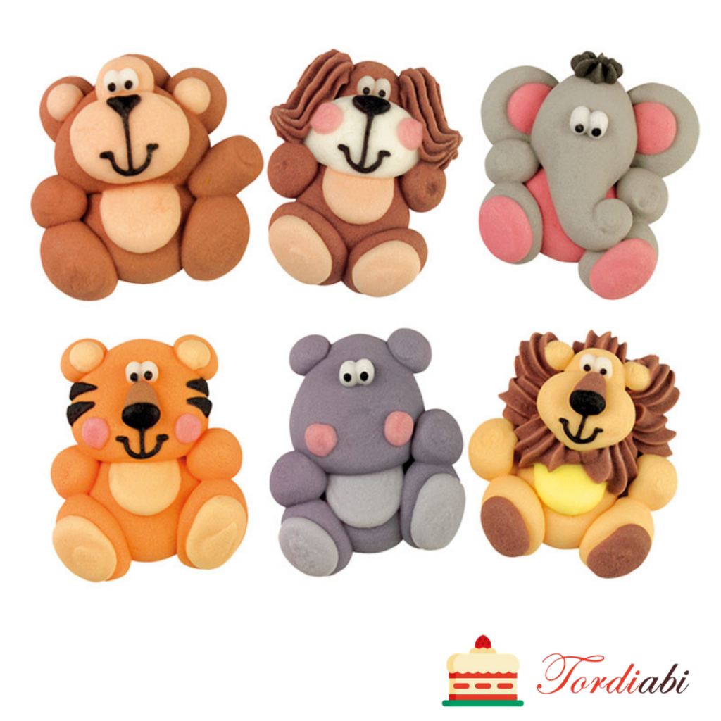 Loomaaia loomad 6 tk, söödavad 2D suhkrudekoorid 28 X 30 X 12 mm - Tordiabi