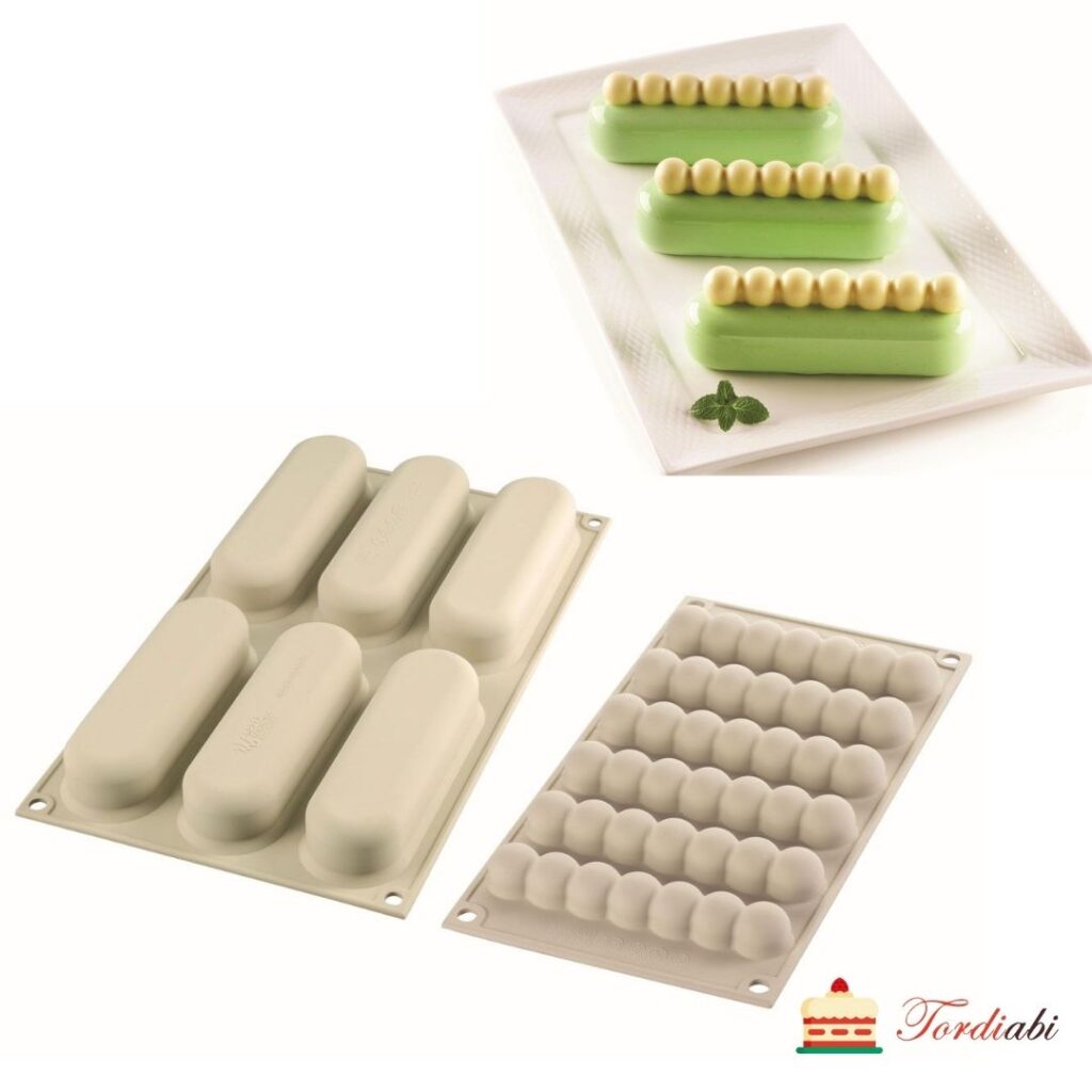 SILIKOMART silikoonist ekleeri 3D küpsetusvormid, 2 osa KIT CHIC ECLAIR ...