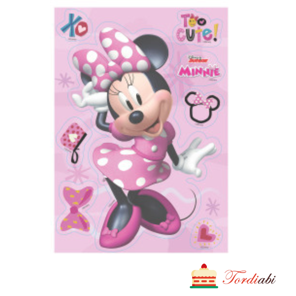MINNIE MOUSE Eell igatud Siluett Tordile Leht 14 8 X 21 Cm Tordiabi