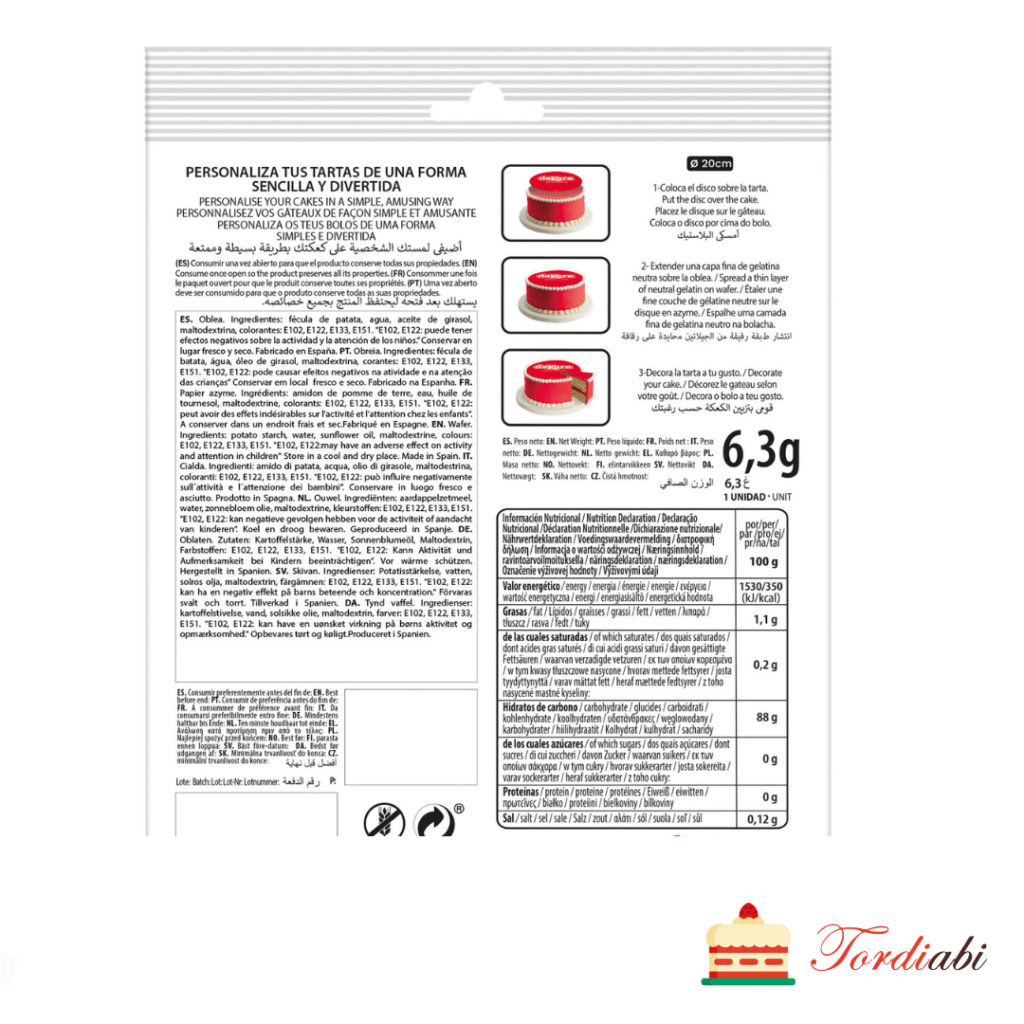 MERINEITSI ümmargune tordipilt, vahvlipilt tordile - 20 cm - Tordiabi